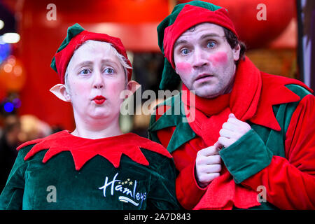 Hamley's unveils Christmas windows with Elf cast Featuring: kimberley ...