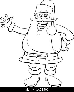Cartoon illustration of Santa Claus character on Christmas time Stock ...