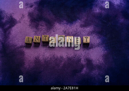 internet wording with metal letters as net and business concept Stock ...