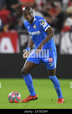 Allan Romeo Nyom of Getafe C.F during the La Liga match between ...