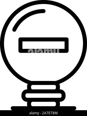 No light bulb icon. Light bulb is prohibited. Stop or ban red round ...