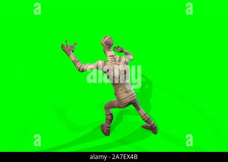 Fantasy character Mummy - 3D render, on green background Stock Photo ...