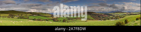Farmland on the Denbigh moors, North Wales Stock Photo - Alamy