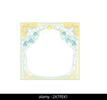 Christmas Framework - retro style card. vector illustration Stock ...