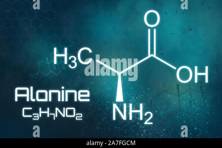 Alanine is an amino acid with the chemical formula CH3CH(NH2)COOH. The ...