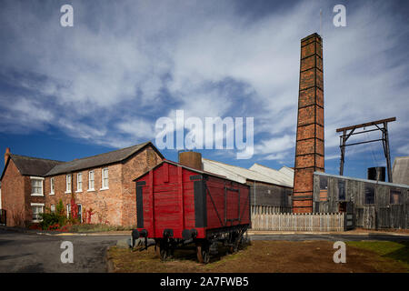Northwich Salt Museum Railway wagon with a dramatic sky Stock Photo - Alamy