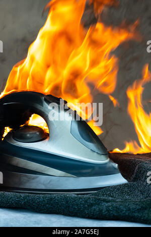 Household Fire Started in the House. Forgotten included Electric Iron ...