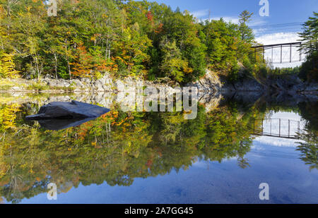 Remnants of the “Pumpkin Seed Bridge” at Livermore Falls in Campton ...