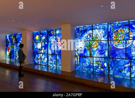 Marc Chagall stained glass window in the United Nations Art Collection ...