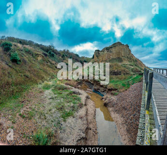 Bishopstone Glen,Cliffs,Reculver Country Park,Herne Bay,Kent Stock ...