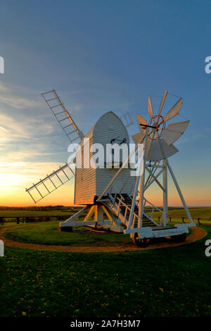 Great Chishill windmill, one of very few surviving open trestle Post ...
