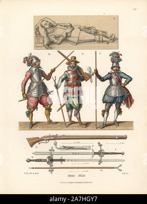 A German two-handed sword, middle of the 16th century Double-edged wavy ...