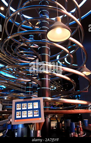 Picture of the gravity sled in SpaceLab, a space-themed restaurant ...
