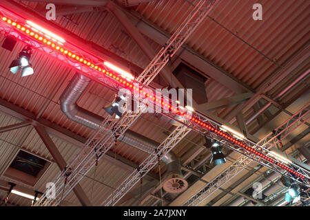 Interior of modern big industrial factory building inside Stock Photo ...