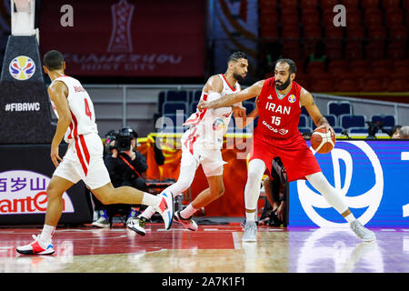 Iranian professional basketball player Hamed Haddadi of Nanjing Tongxi ...