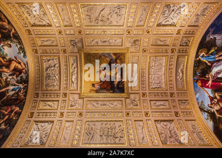 Ceiling inside The Musee du Louvre, Paris, France Stock Photo - Alamy