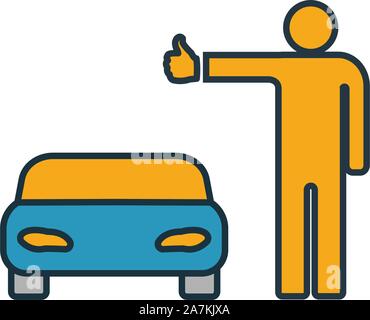 Autostop icon. Simple element from travel icons collection. Creative ...