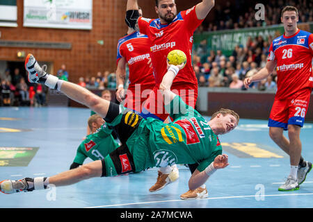 Minden, Germany. 03rd Nov, 2019. Handball: Bundesliga, 11th matchday ...