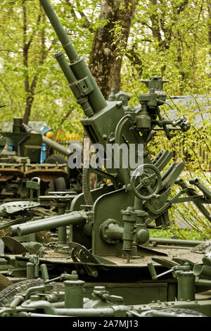 Soviet 37-mm automatic anti-aircraft gun of the 1939 model. Belarusian ...