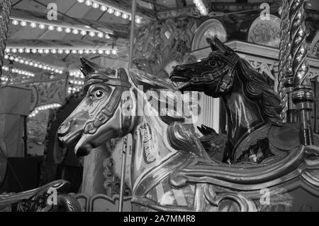 The Victorian Gallopers Roundabout Carousel or Merry go Round at ...