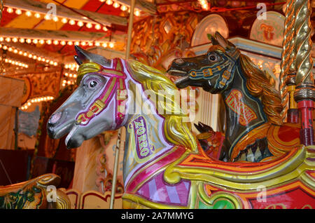 The Victorian Gallopers Roundabout Carousel or Merry go Round at ...
