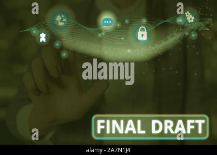 Handwriting text Final Draft, Business showcase final version of ...