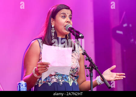 Pooja Shah speaks during the Diwali celebrations in London. Pooja Shah ...