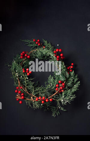 Christmas branches crown Stock Photo - Alamy