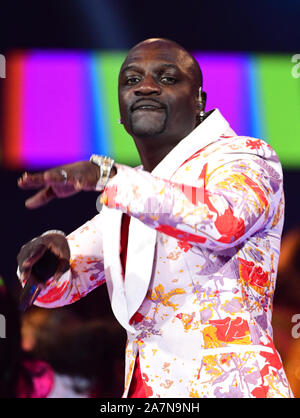 Akon during the MTV European Music Awards 2019 (MTV EMA’s) at the FIBES ...