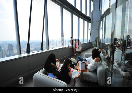 Citizens either stroll for the or read books in Duoyun Bookstore, which ...