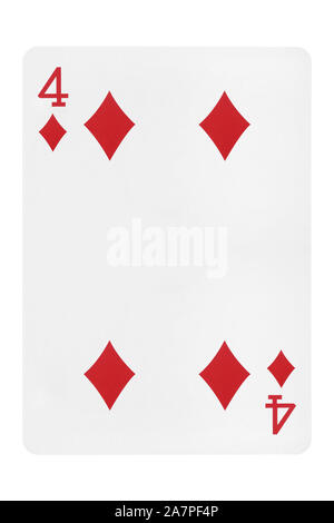 Playing card, four Stock Photo - Alamy