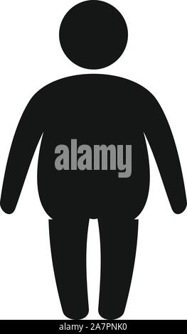 Fat Man Woman Kid Child Couple Obesity Overweight Icon Symbol Sign ...