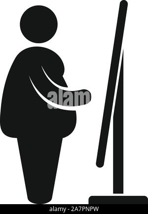Fat woman looking in mirror and seeing herself as slim and younger ...