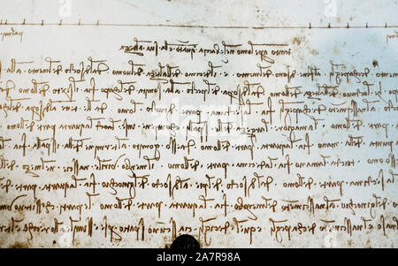 Mirror writing by Leonardo da Vinci Stock Photo: 52584573 - Alamy