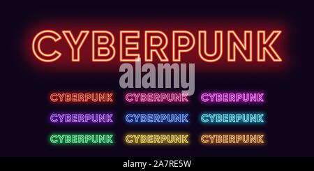 Cyberpunk 2077 font vector illustration Cyberpunk typeface design ...