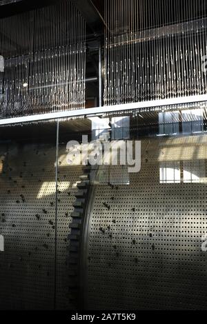 Carillon mechanism of the Belfort Tower in Bruges, Belgium Stock Photo ...