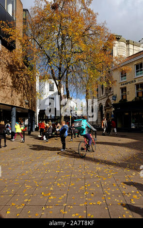 Norwich city centre, London Street leading towards the Castle Mall ...