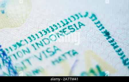 Official passport of Indonesia ,Indonesian passport Stock Photo - Alamy