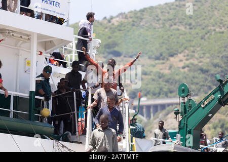 Europe, Italy, Salerno, June 29, 2017 : About 1200 migrants to board a ...