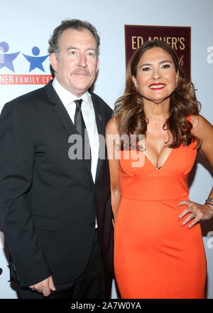 HOLLYWOOD, CA - NOVEMBER 3: Matt Asner, Navah Paskowitz, at Ed Asner's ...