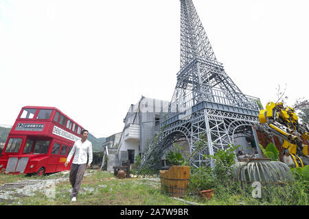 Chinese made double decker bus, copy of Leyland routemaster bus, Skopje ...
