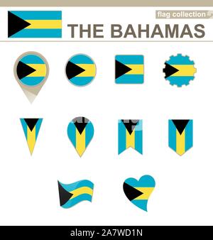 Bahamas map collection. Country shape with colored regions. Deep Purple ...