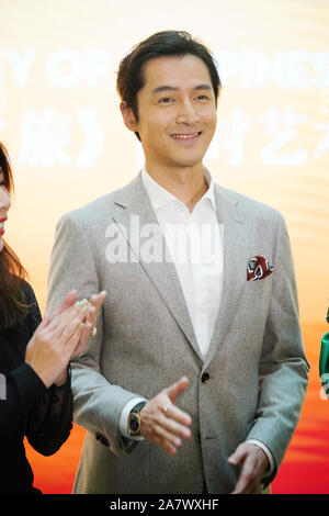 Chinese actor Hu Ge shows up at a promotional event of Piaget, a Swiss ...
