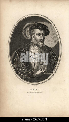 King James V of Scotland (1512 - 1542). James V was the father of Mary ...