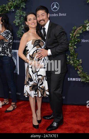 Brian Tee, wife Mirelly Taylor, daughter Madelyn Skyler at The Red Nose ...