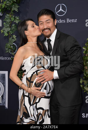 Brian Tee, wife Mirelly Taylor, daughter Madelyn Skyler at The Red Nose ...