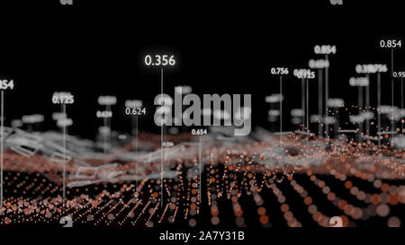 Big Data Visualization. Abstract structure for Science or Technology background. 3D illustration ...