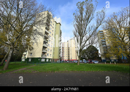 High rise flats by Jardine Crescent on Tile Hill in Coventry on ...