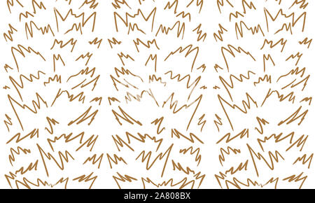 Abstract Nature Line Drawing Digital Pattern Seamless Texture Greenlife ...