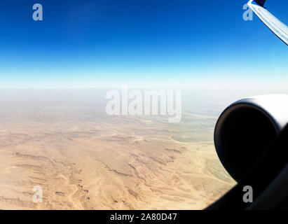 Aerial view of Libyan Desert - the northern and eastern part of the ...